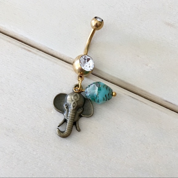Jewelry | Bronze Boho Elephant Belly Button Ring | Poshmark
